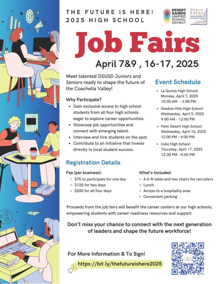 The Future is here! 2025 High School Job Fairs - Greater Coachella ...
